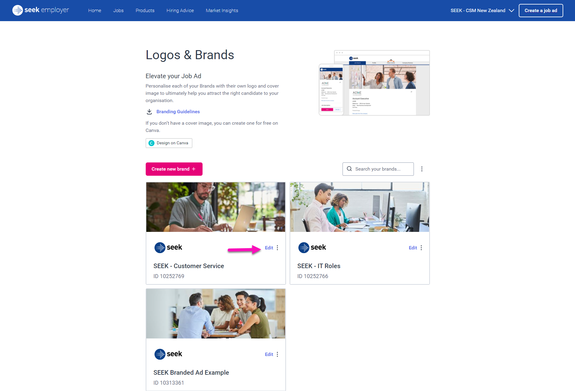 How to edit branding on your SEEK employer site? - SEEK