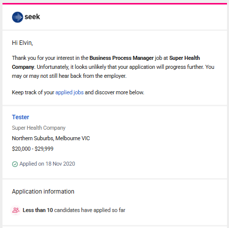 What automatic notifications do my candidates receive? - SEEK Employer