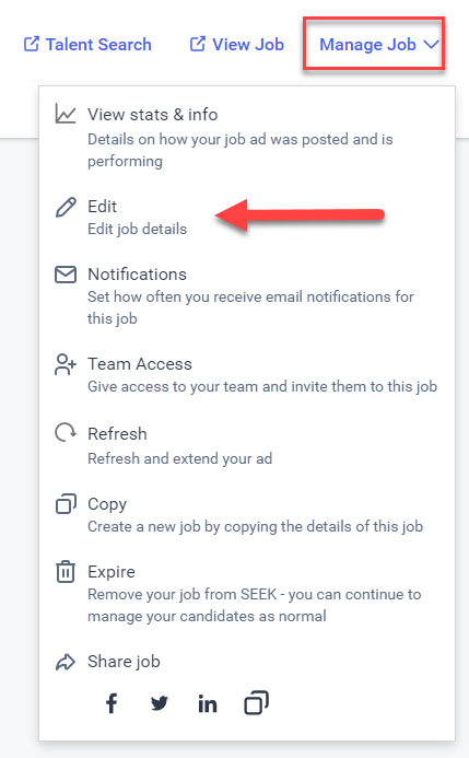 Can I edit my ad once it’s live? - SEEK Employer