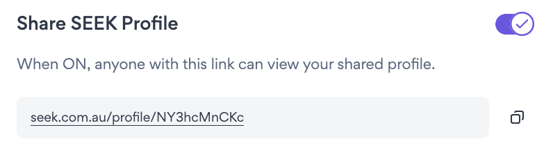 How do I share my SEEK Profile? - SEEK